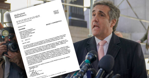 Bombshell 2018 Letter from Michael Cohen Says Trump Did NOT Reimburse ...
